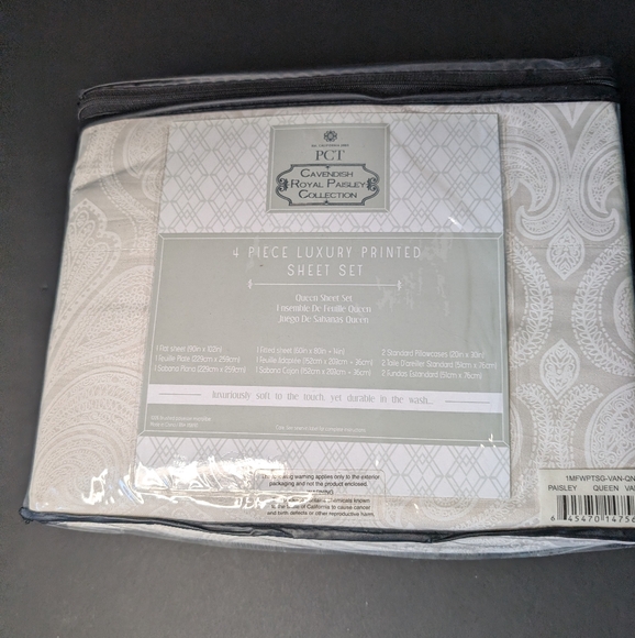 PCT | Bedding | Queen Paisley Sheet Set | Poshmark